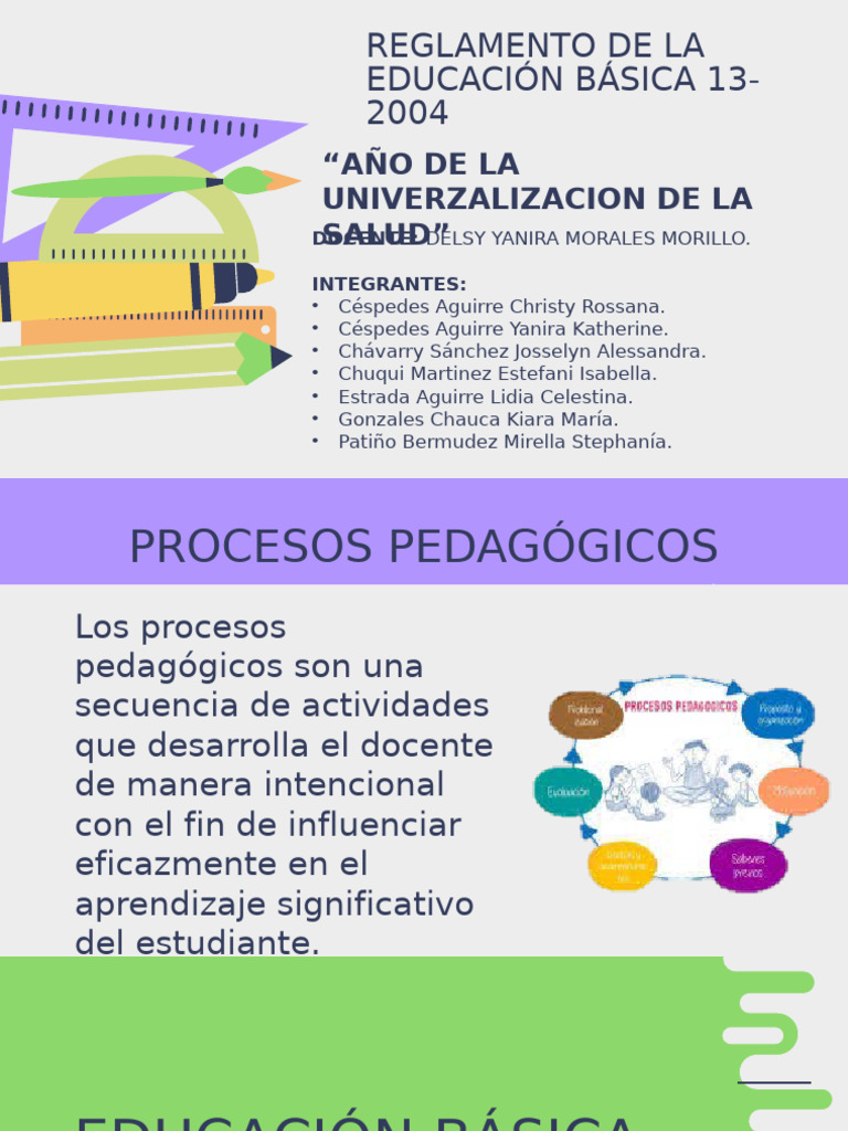 Reglamento de Educación Básica 2004 | PDF | Educación primaria ...