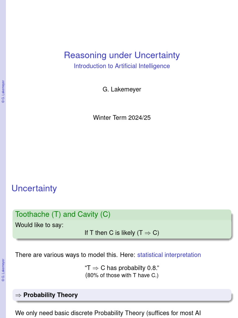 09 Uncertainty Annot | PDF | Bayesian Network | Probability Distribution