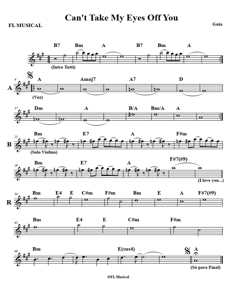 Cant Take My Eyes (A) | PDF