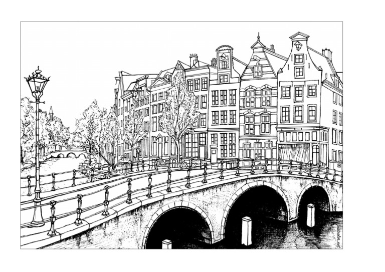 Coloring Houses and Bridges Amsterdam | PDF