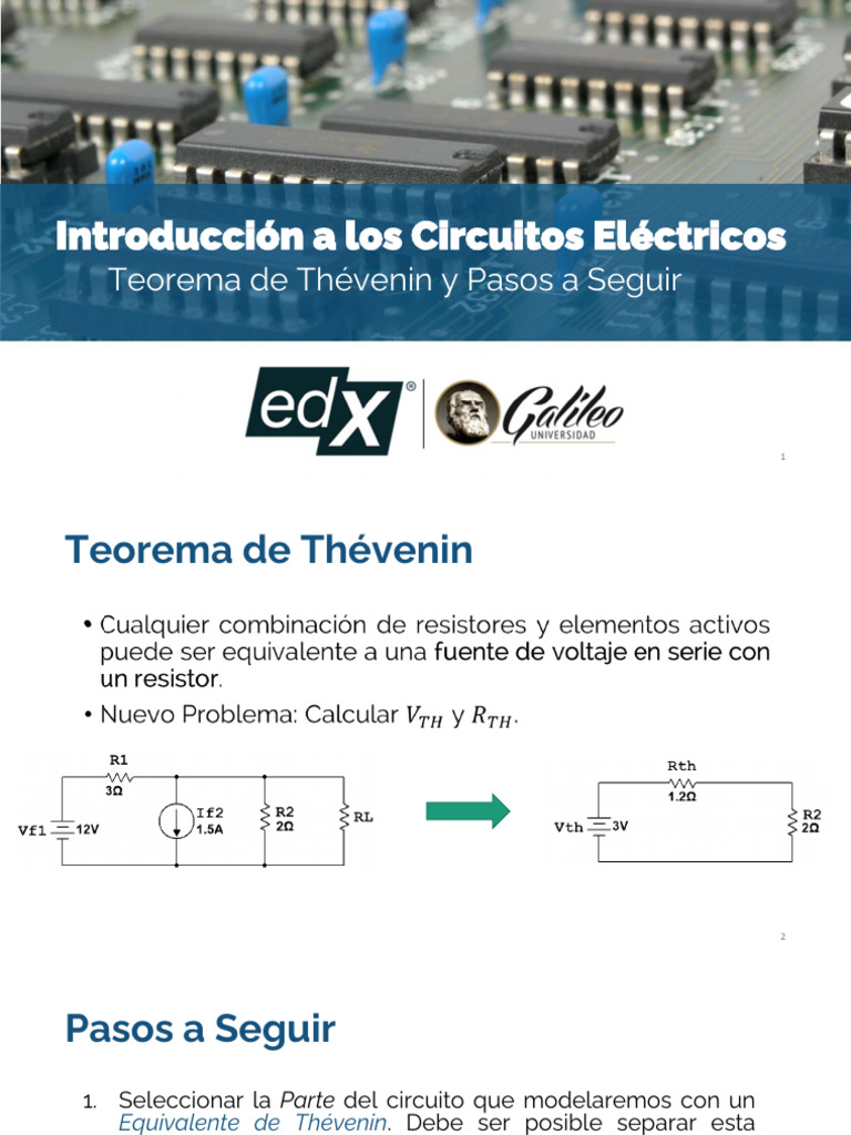 Teorema de Thévenin: Guía Paso a Paso | PDF