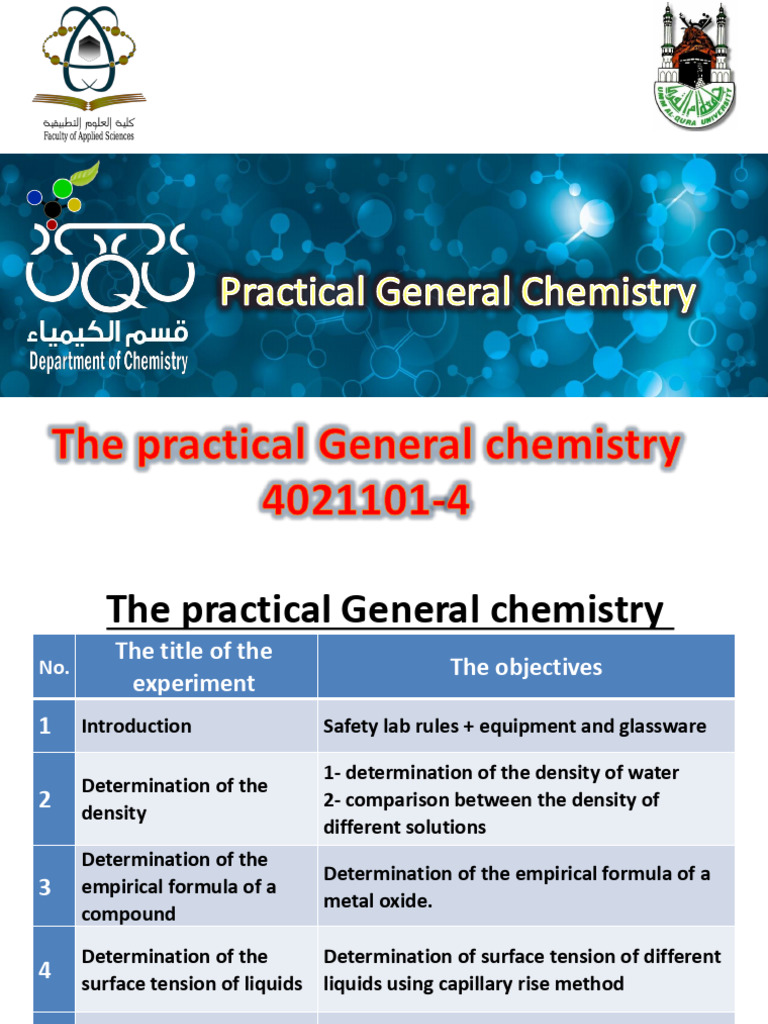 Practical General Chemistry | PDF | Density | Surface Tension