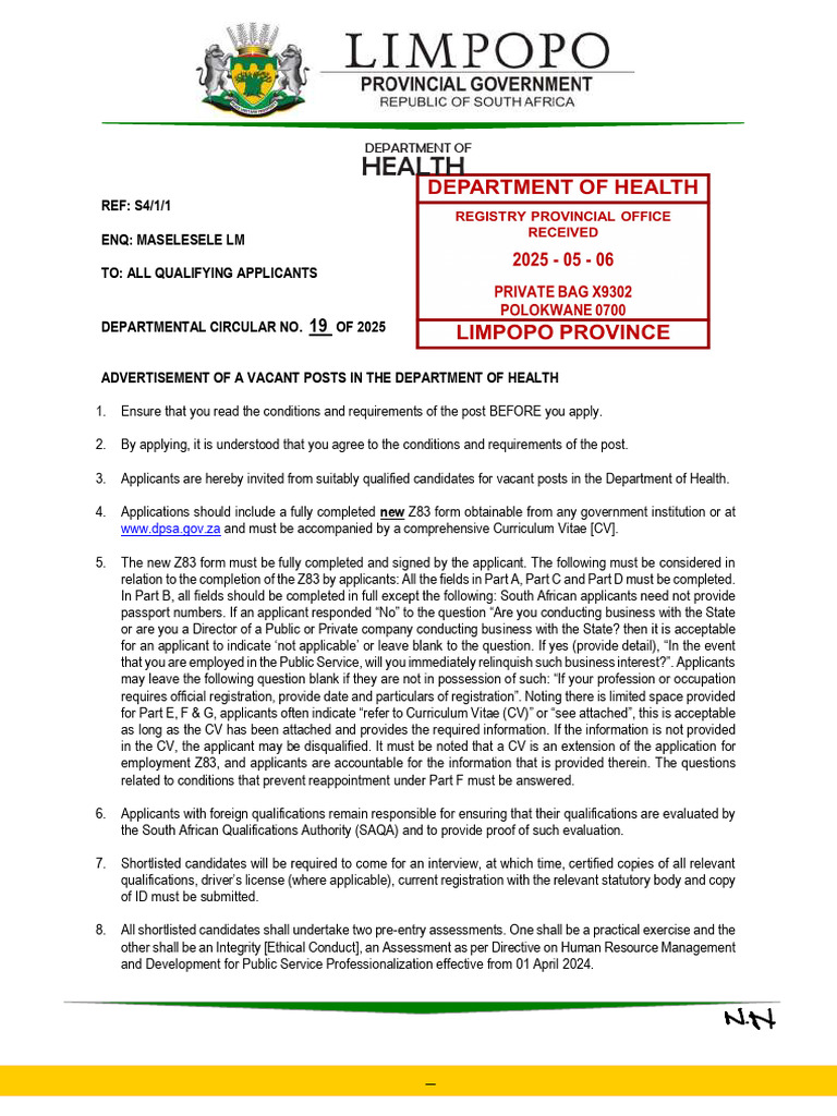 Departmental Circular No 19 of 2025 | PDF | Nursing | Health Care