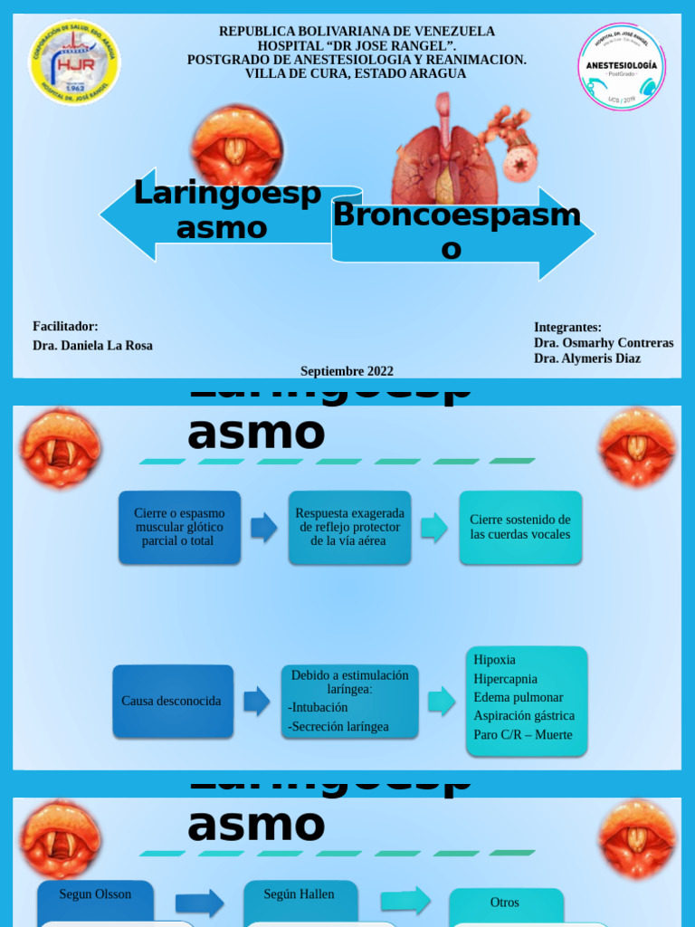 Laringoespasmo y Broncoespasmo | PDF