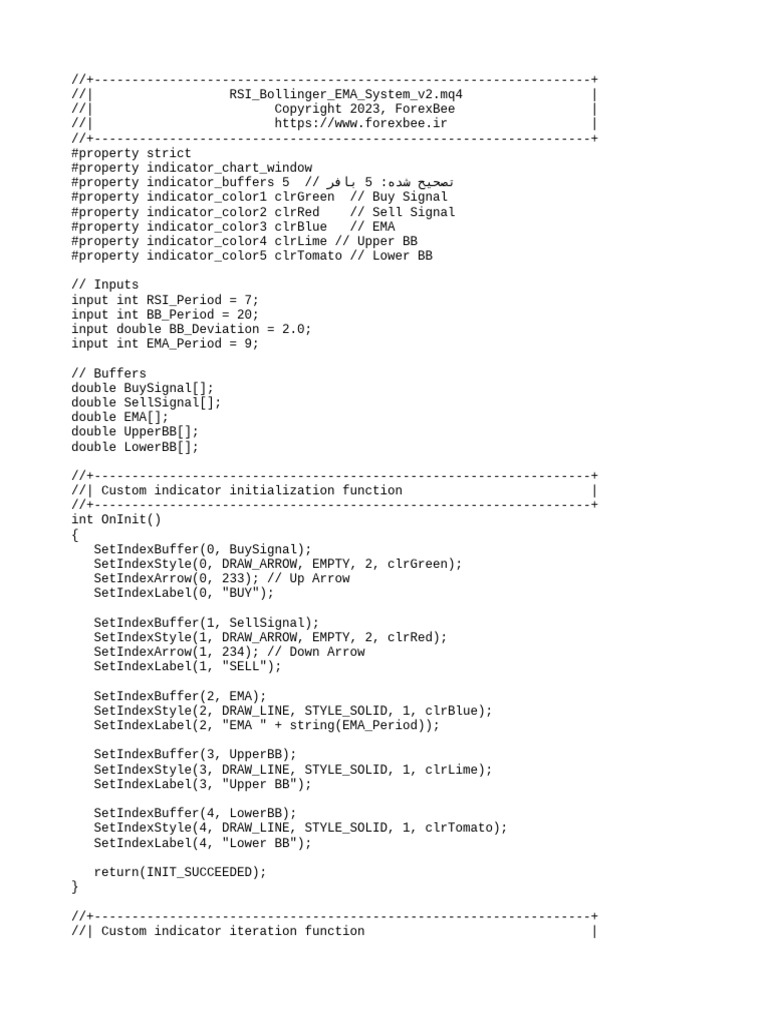 RSI Bollinger EMA System v2 | PDF | Software Engineering | Computer Programming
