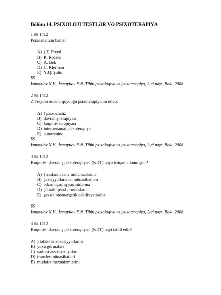 14.psixoloji Testler | PDF