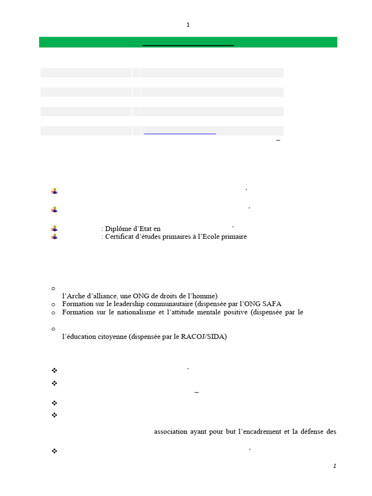 CV de Marcel-Feris Mujiki N. | PDF