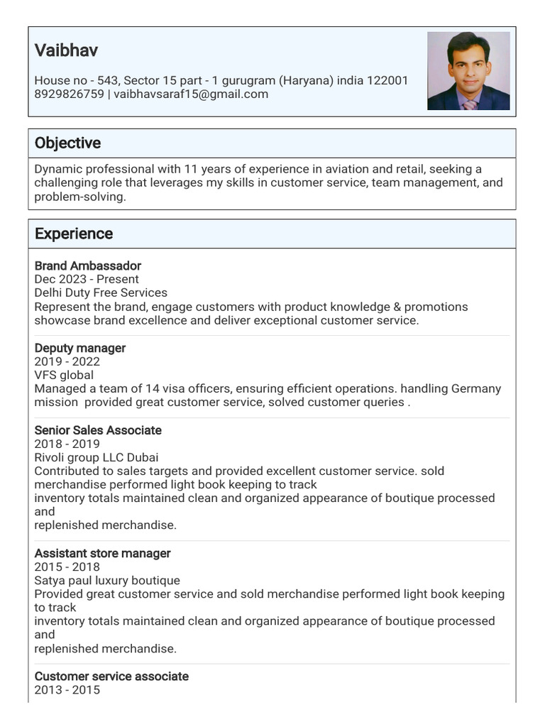 Vaibhav's Resume-1 | PDF