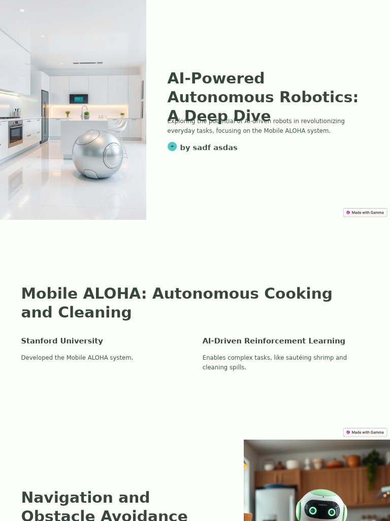 AI Powered Autonomous Robotics a Deep Dive | PDF