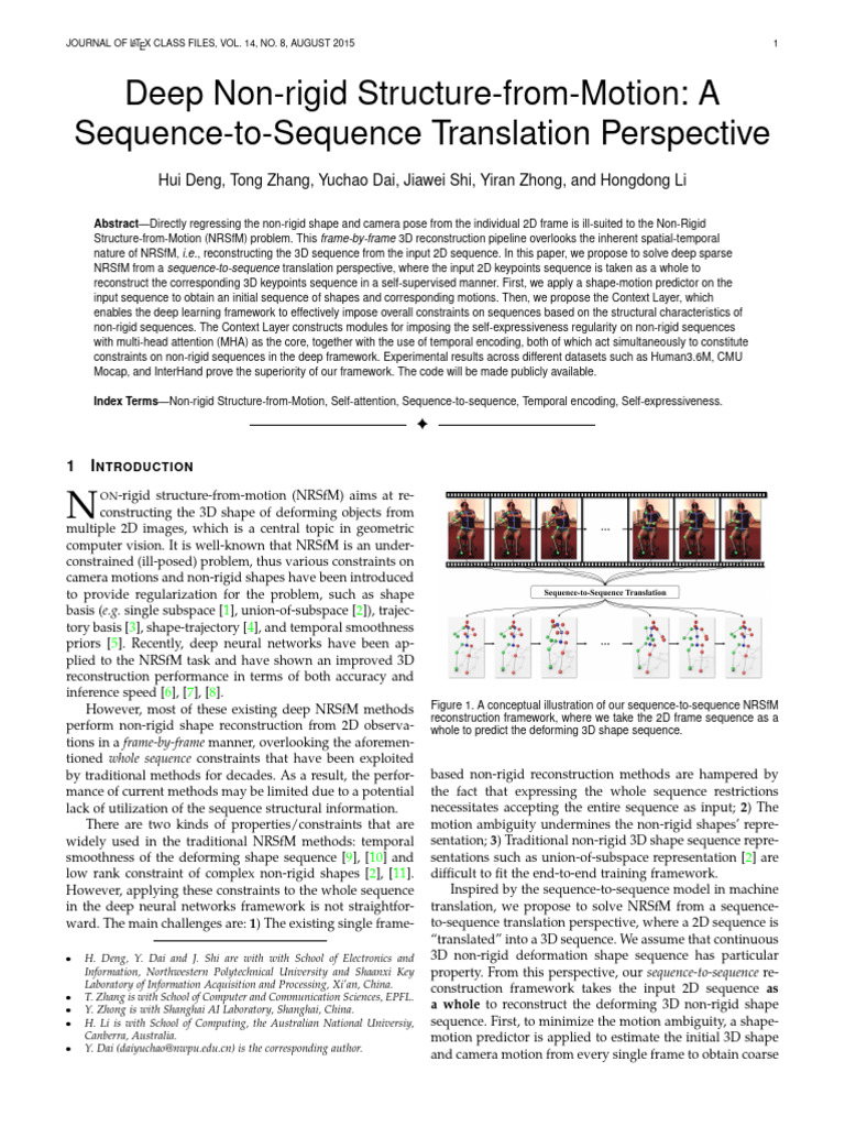 Deep Non-Rigid Structure-from-Motion: A Sequence-to-Sequence Translation Perspective | PDF ...