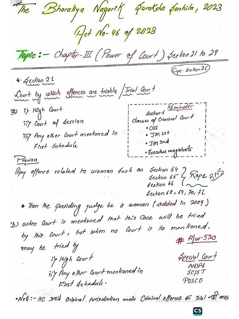 Chapter 3 BNSS | PDF