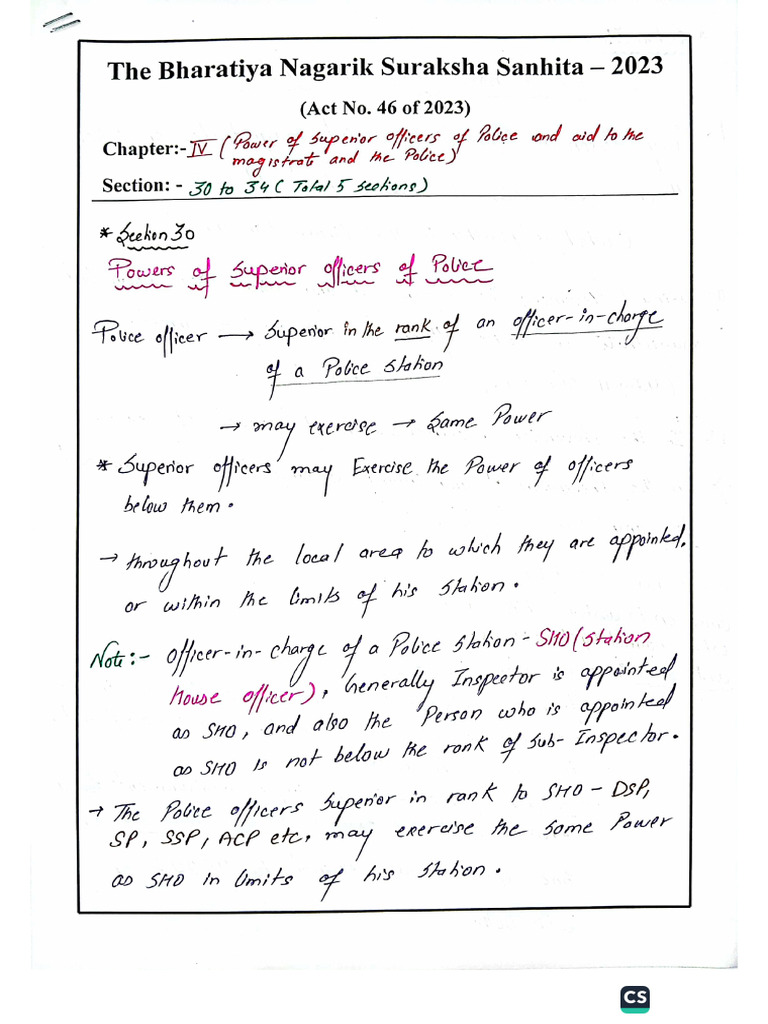 Chapter 4 BNSS | PDF