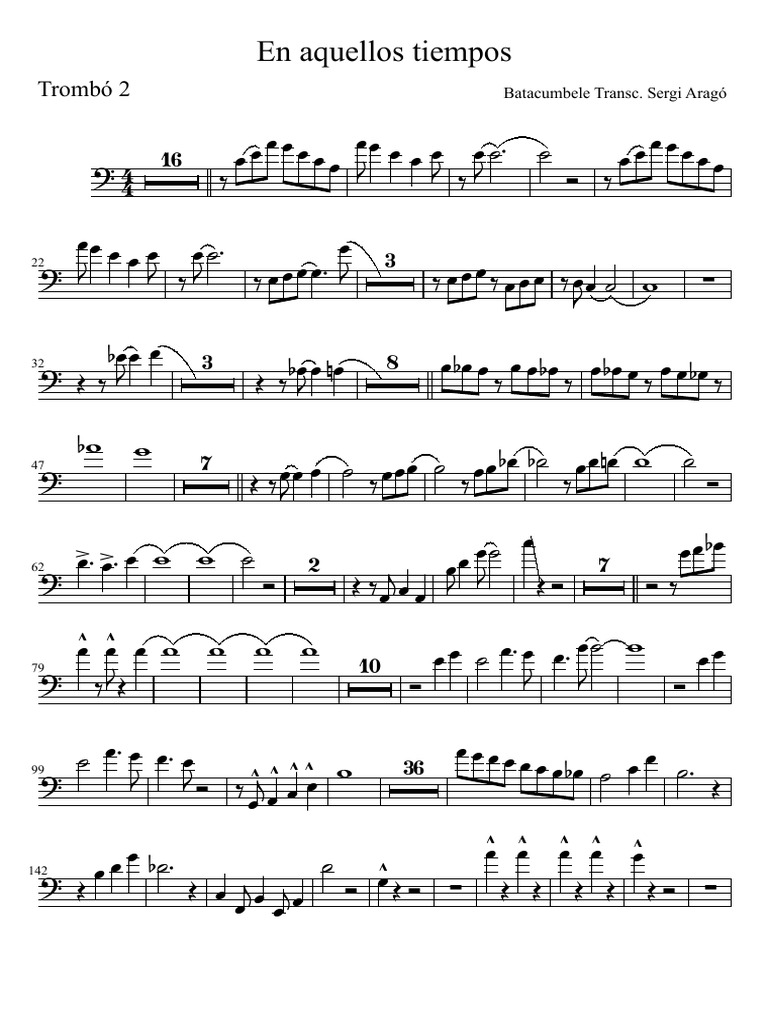 En aquellos tiempos - trombó 2 | PDF