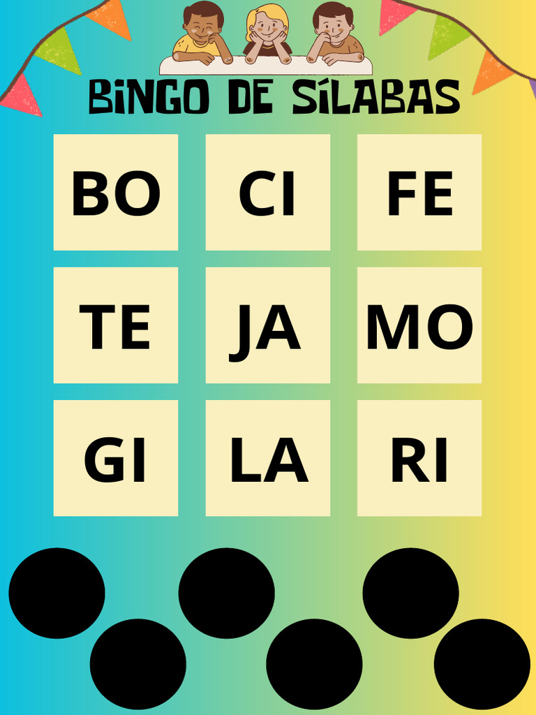 Bingo de Sílabas PDF | PDF