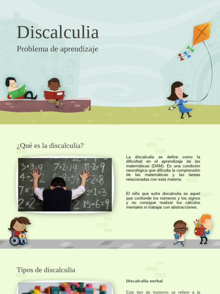 Presentación de Discalculia | PDF | Aprendizaje | Ciencia cognitiva