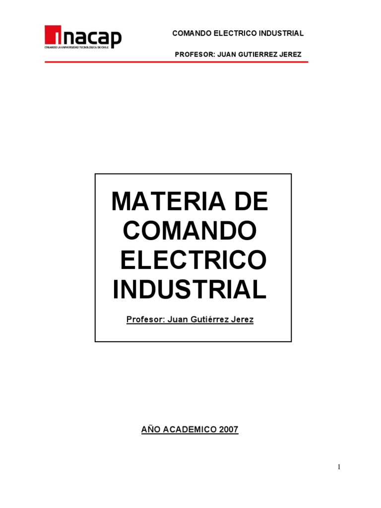 Material Comando Electrico Colega Gutierrez | PDF | Relé | Corriente eléctrica