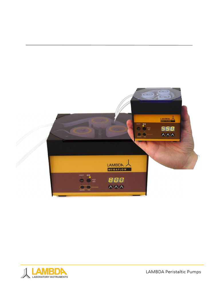 LAMBDA Peristaltic Pumps Manual | PDF | Pump | Flow Measurement