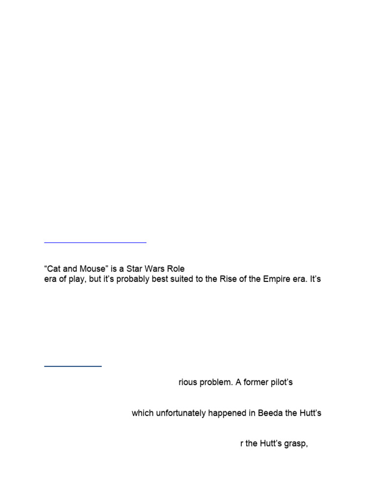 Cat and Mouse 2 Saga Version CL 3 | PDF | Odor
