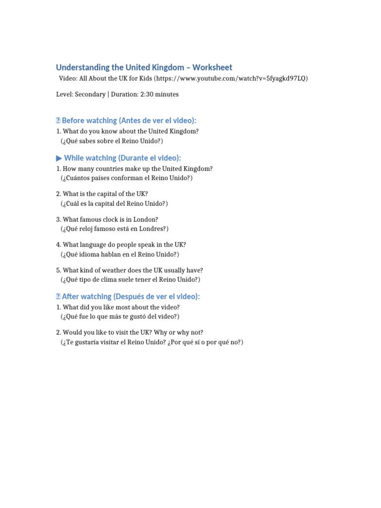 UK_Worksheet_English_Basic | PDF