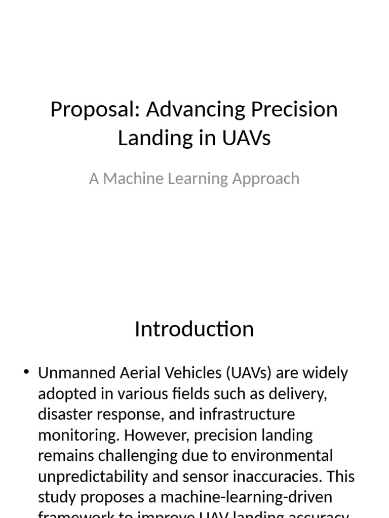 UAV - Precision - Landing - Proposal Drone | PDF | Unmanned Aerial Vehicle | Machine Learning
