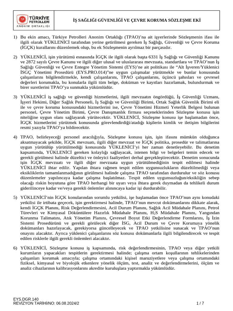 Ek6 - EkF - ISGC İlkeleri - 26.02.2025 | PDF