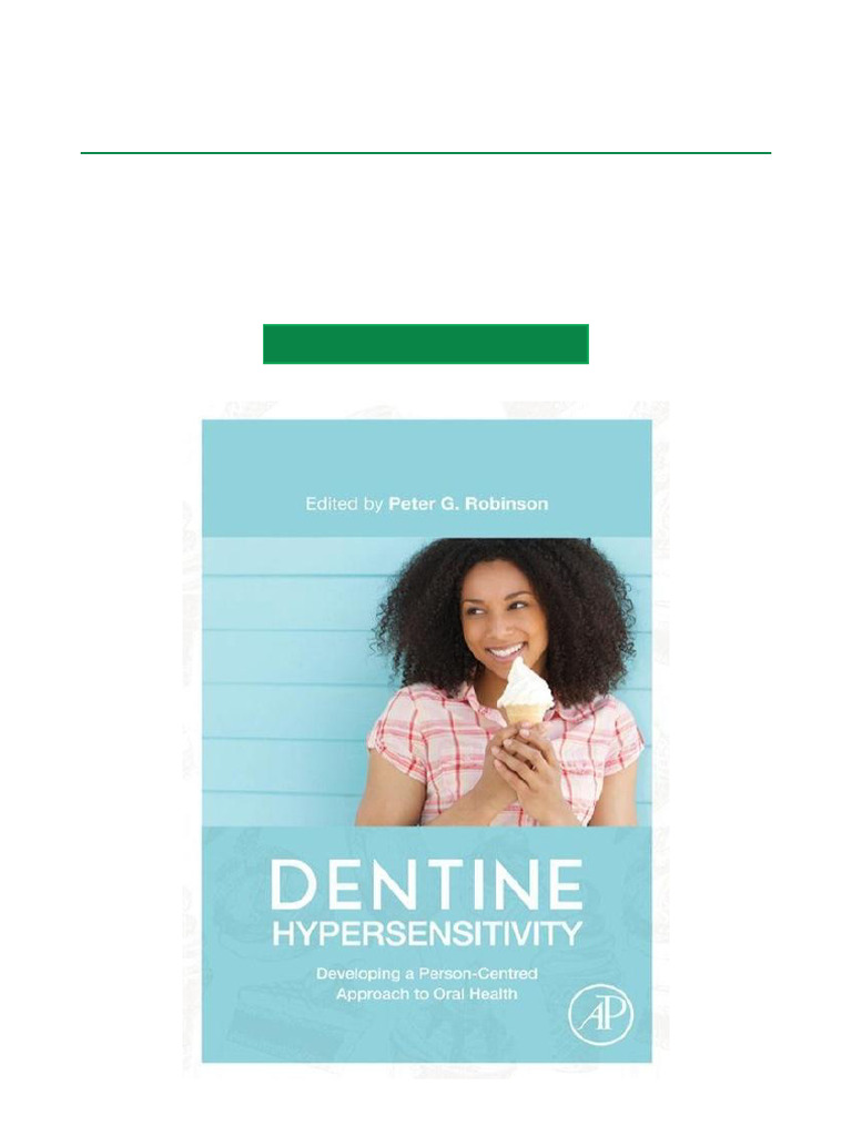 Dentine Hypersensitivity Developing A Person Centred Approach To Oral ...