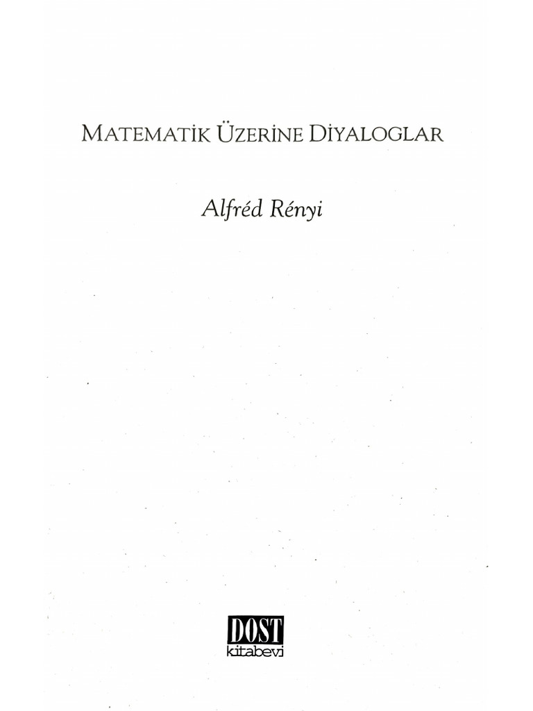 Matematik Üzerine Diyaloglar Alfred Rényi | PDF