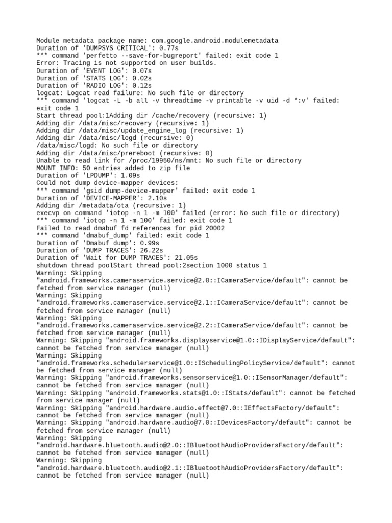Bugreport C31 - Pro - EEA SP1A.210812.016 2024 07 21 13 19 26 Dumpstate - Log 19891 | PDF ...