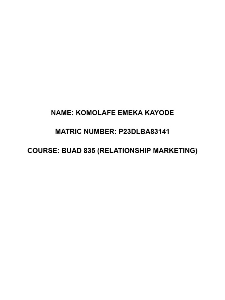 Name - Komolafe Emeka Kayode | PDF | Supply Chain | Performance Indicator