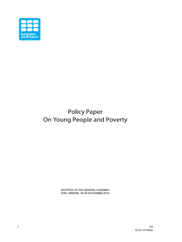 0523 10 PP Young People Poverty FINAL | PDF | Poverty | Poverty ...