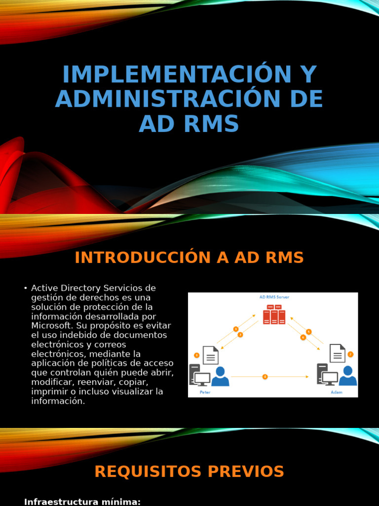 Implementación y Administración de AD RMS | PDF | Microsoft Office | Directorio Activo