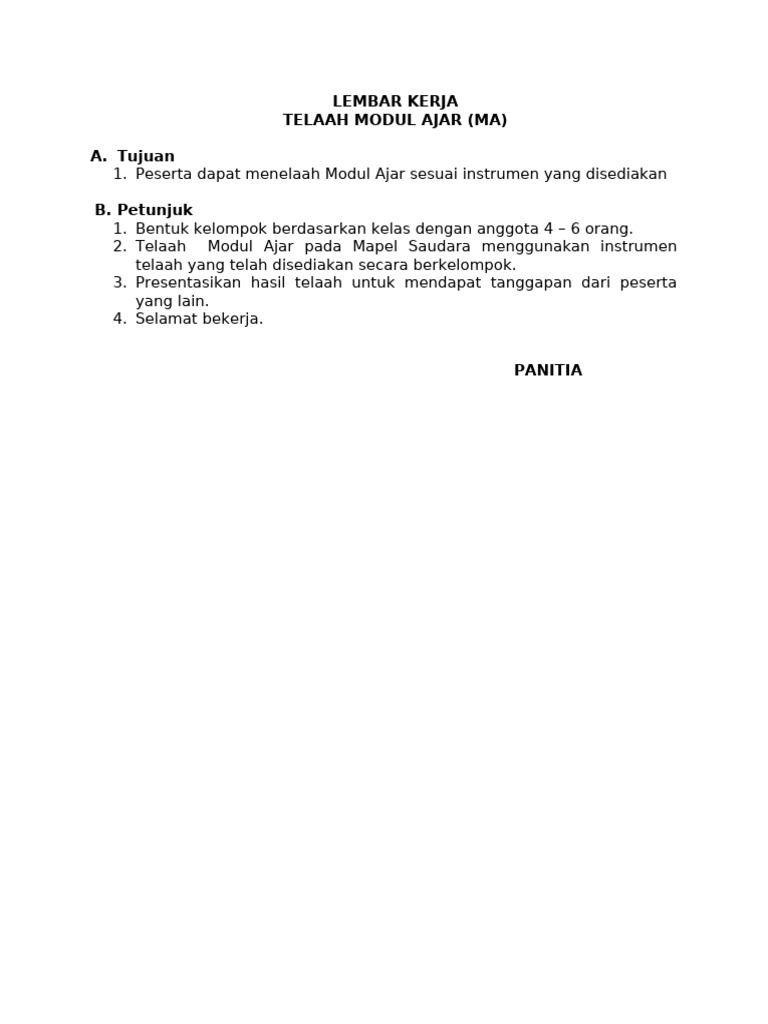 Telaah Modul Ajar | PDF