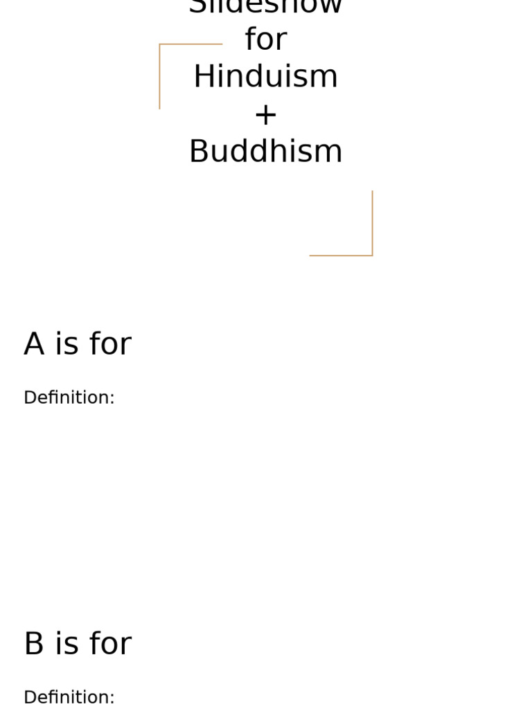 ABC Slideshow For Hinduism + Buddhism 2 | PDF