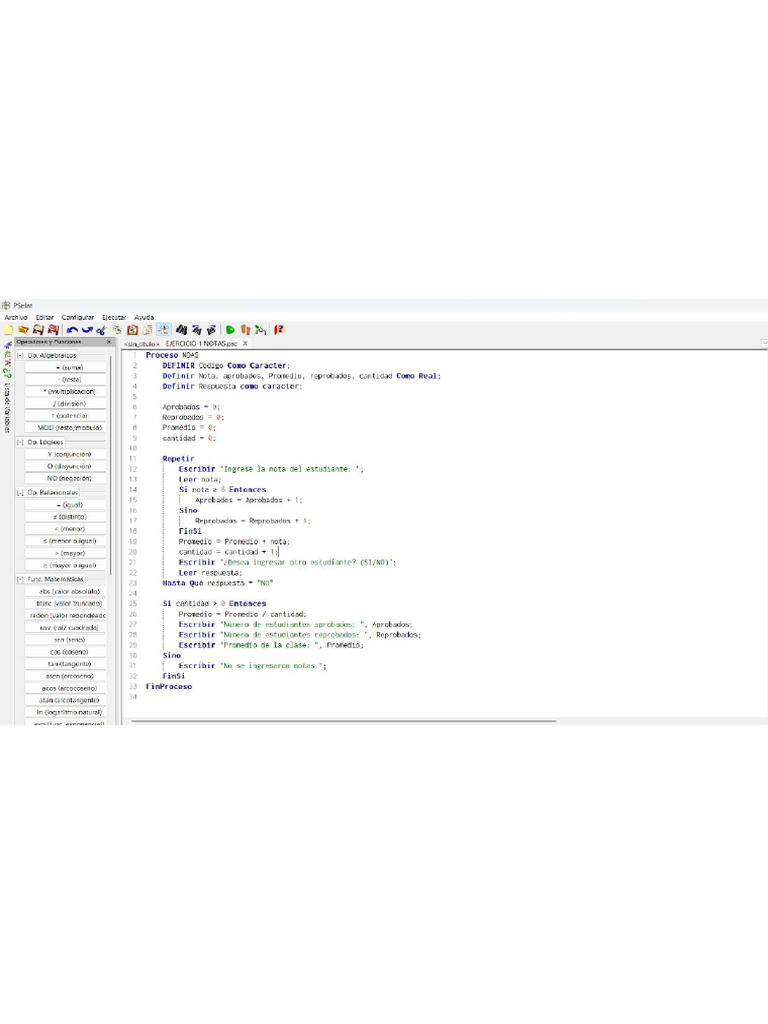 Ejercicios Algoritmos | PDF