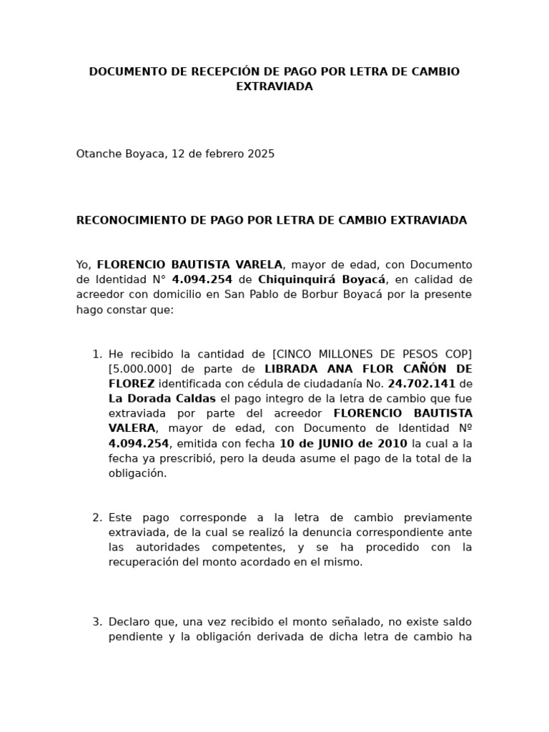 Carta 1 | PDF
