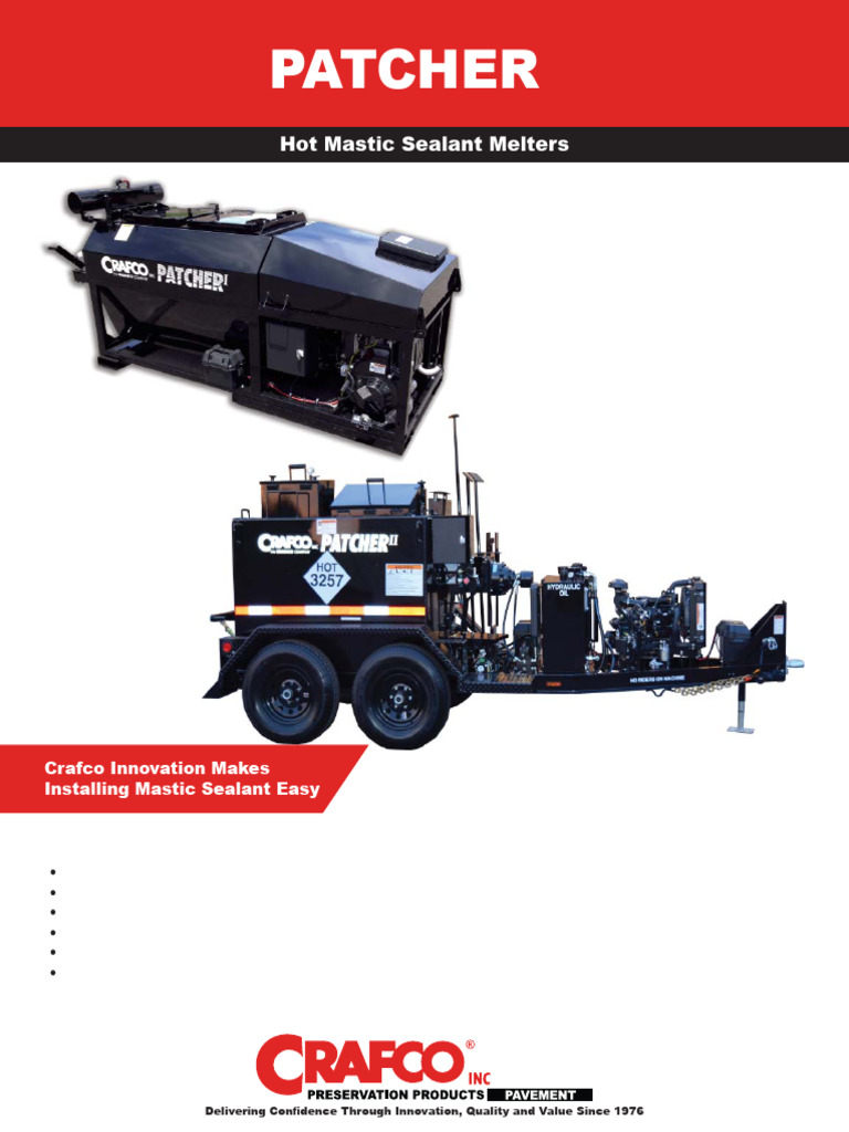 Crafco Patcher Brochure | PDF | Diesel Engine | Vehicles