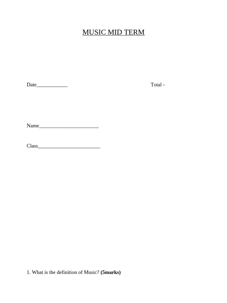 Music Mid Term | PDF
