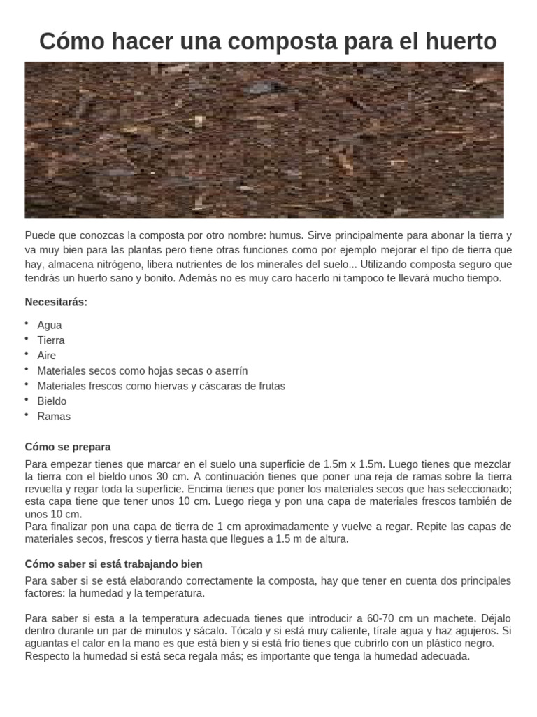 Composta Natural | PDF | Compost | Riego