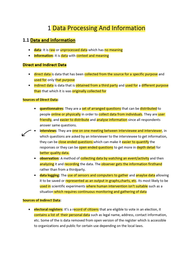 1 Data Processing And Information | PDF | Transport Layer Security | Public Key Cryptography