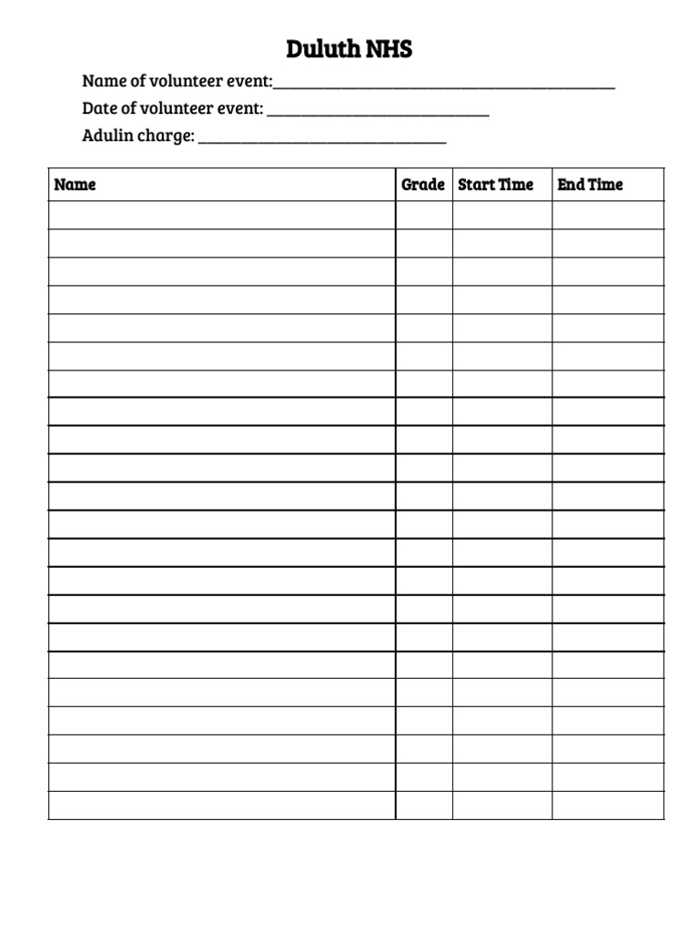 NHS Template For Volunteer Projects | PDF