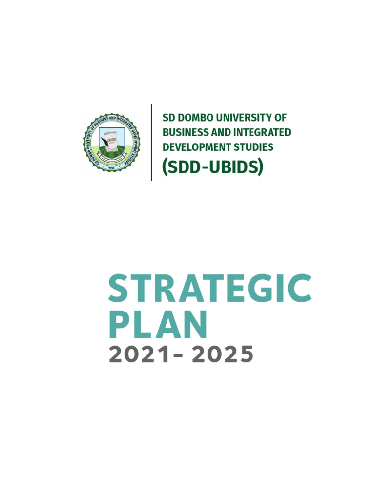 SDD-UBIDS Strategic Plan 2021-2025 | PDF | Master's Degree | Bachelor's ...