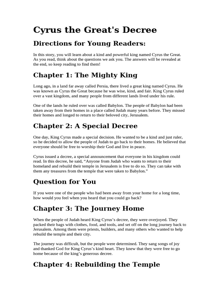 Cyrus The Great - S Decree | PDF | Cyrus The Great | Temple In Jerusalem