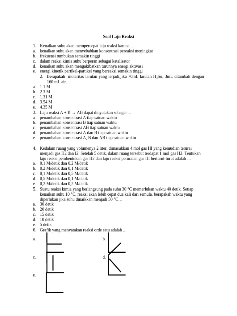 Soal Laju Reaksi Utk Buku | PDF
