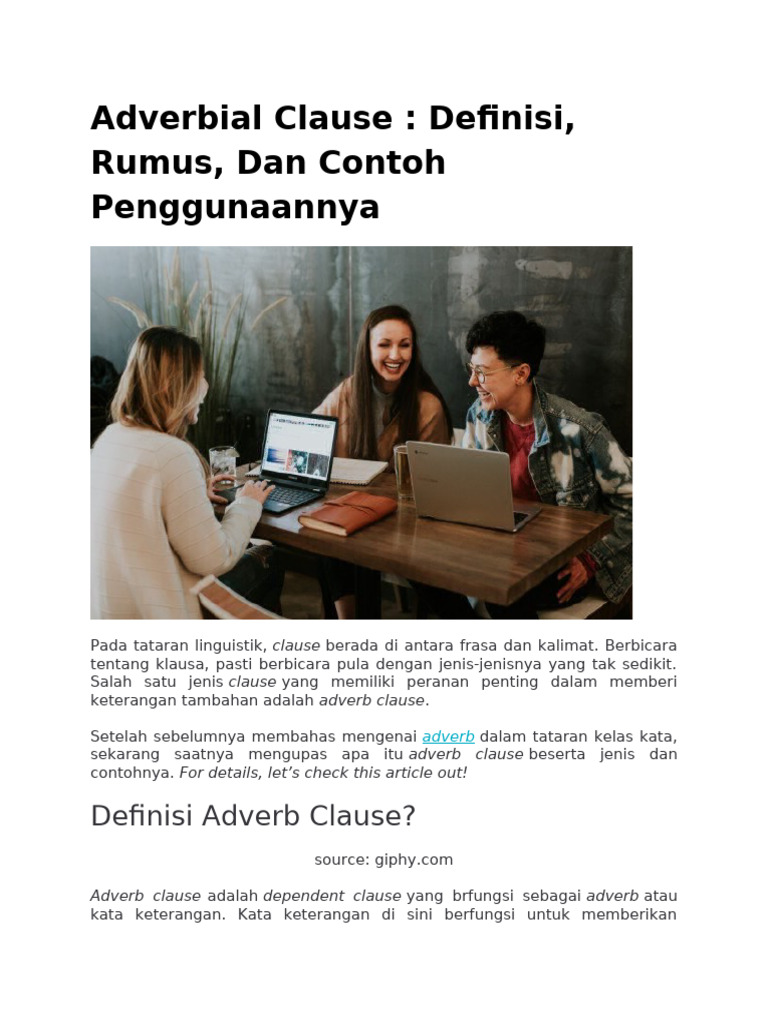 Adverbial Clause | PDF