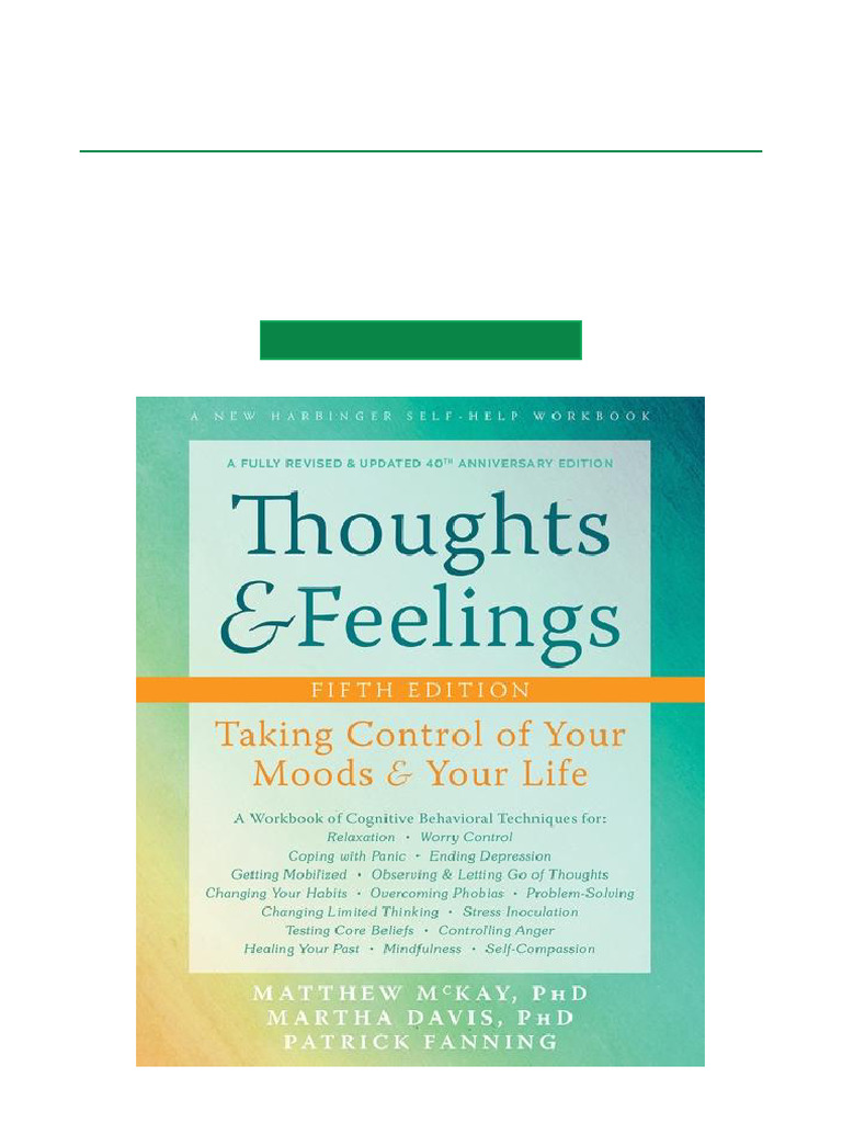 Control Your Moods and Life Workbook | PDF | Agoraphobia | Phobia