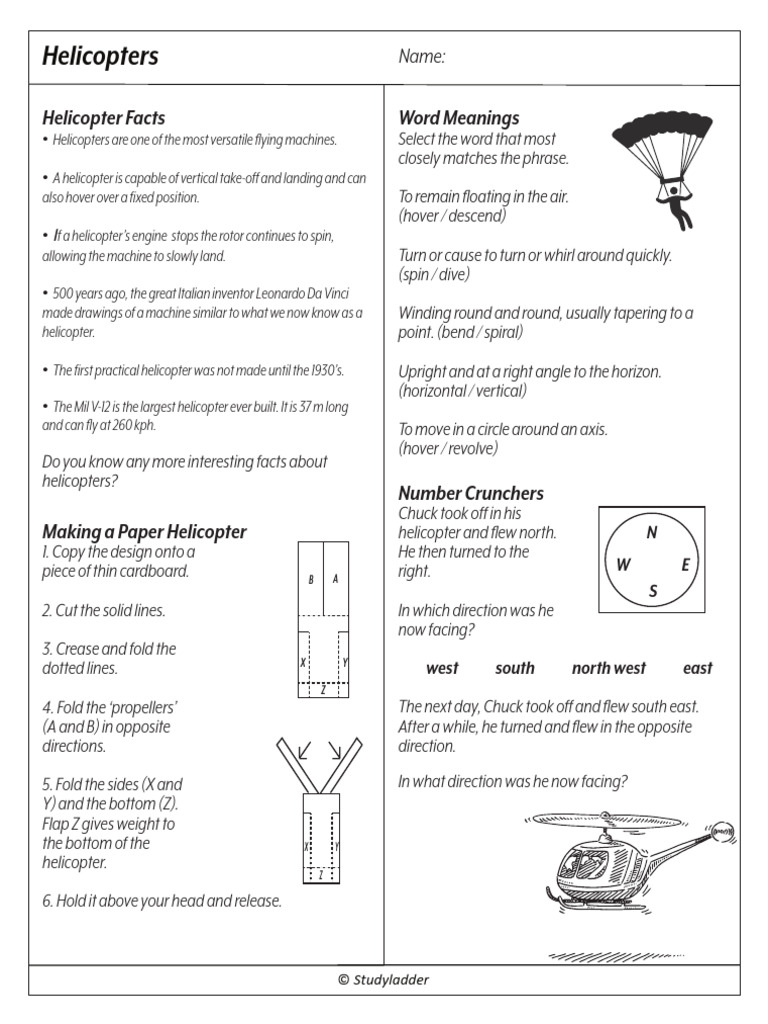 Studyladder+-+Helicopters | PDF | Helicopter | Aerospace Engineering