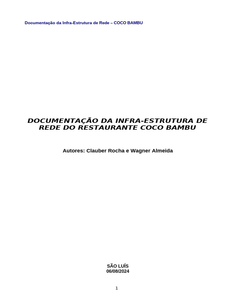 Documentacao_Rede_CB | PDF | Rede de computadores | Internet