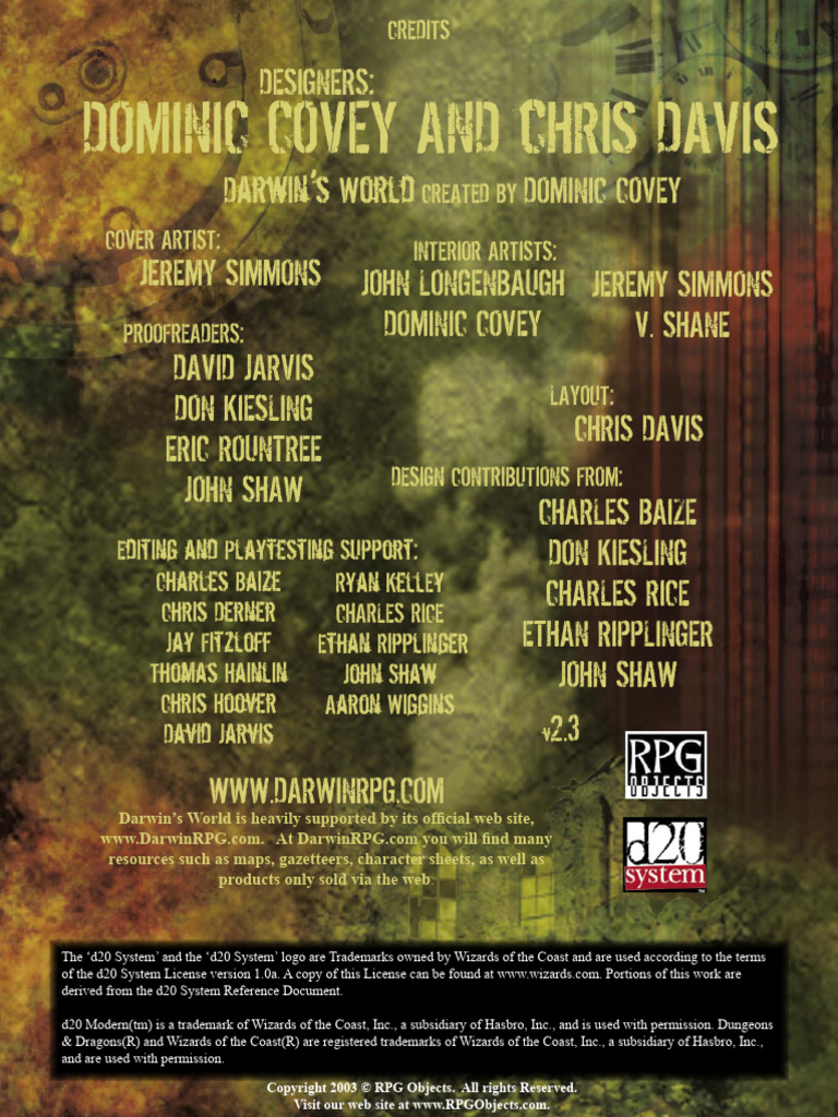 RPO0100 A | PDF | Apocalyptic And Post Apocalyptic Fiction | D20 System