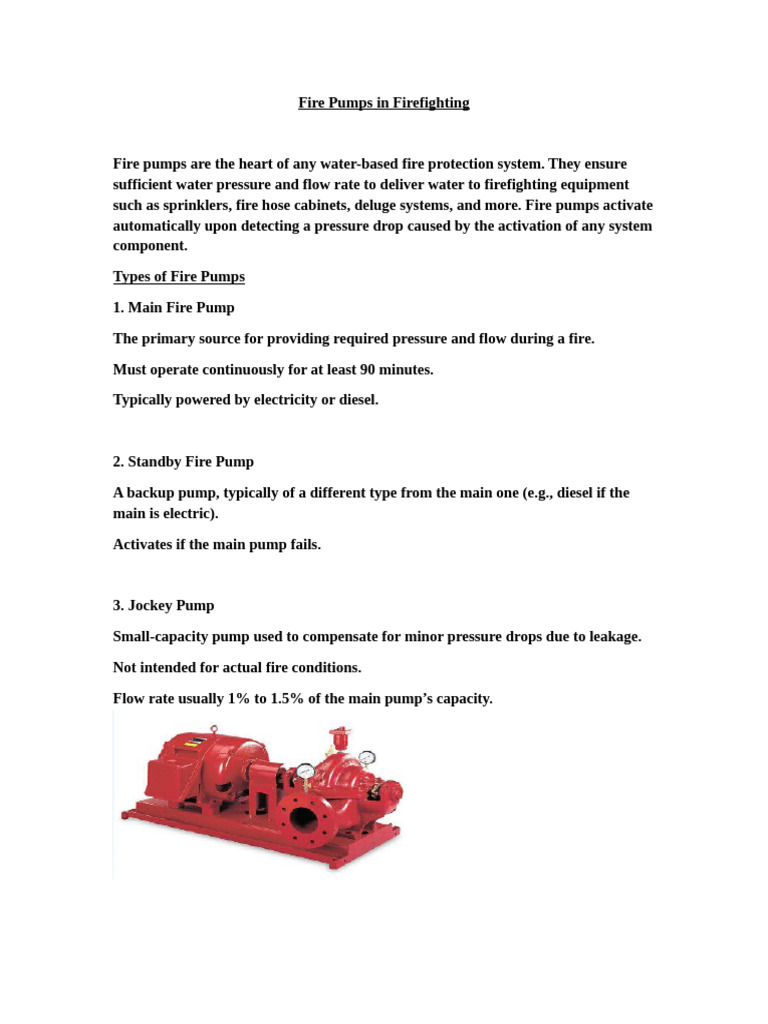 Fire Pump | PDF | Pump | Gas Technologies