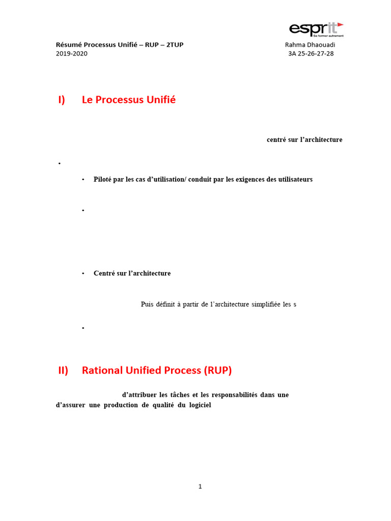 Processus Unifié - RUP - 2TUP | PDF | Architecture de logiciel | Cas d ...